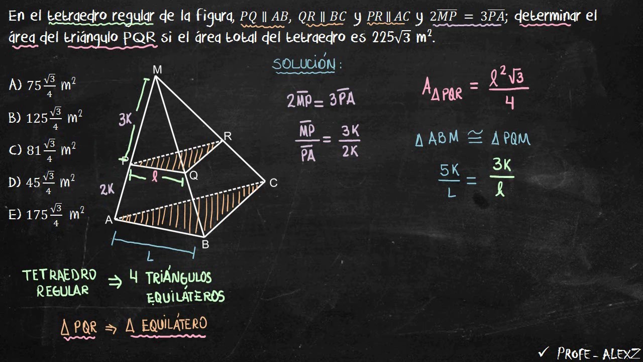 UNSA 12 - Area de un Triangulo - Tetraedro Regular - YouTube