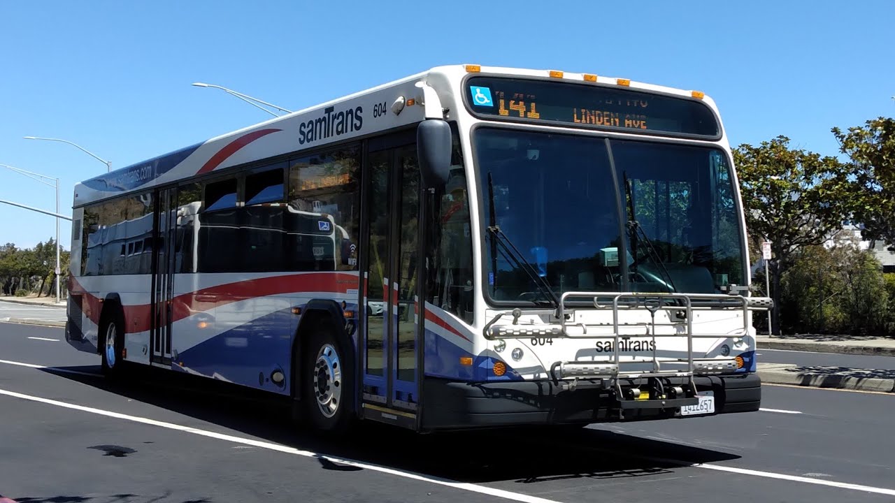 SamTrans 2017 Gillig BRT 40' #604 on Route 141 - Full Route Eastbound ...