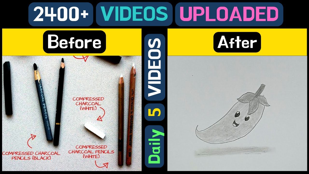 How to draw Chilly | Chilly pencil sketch | Chilly drawing for kids ...