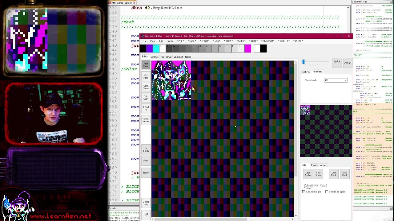 Amiga Sprite Blitting and Interleaved bitplanes (68000 Assembly Lesson ...