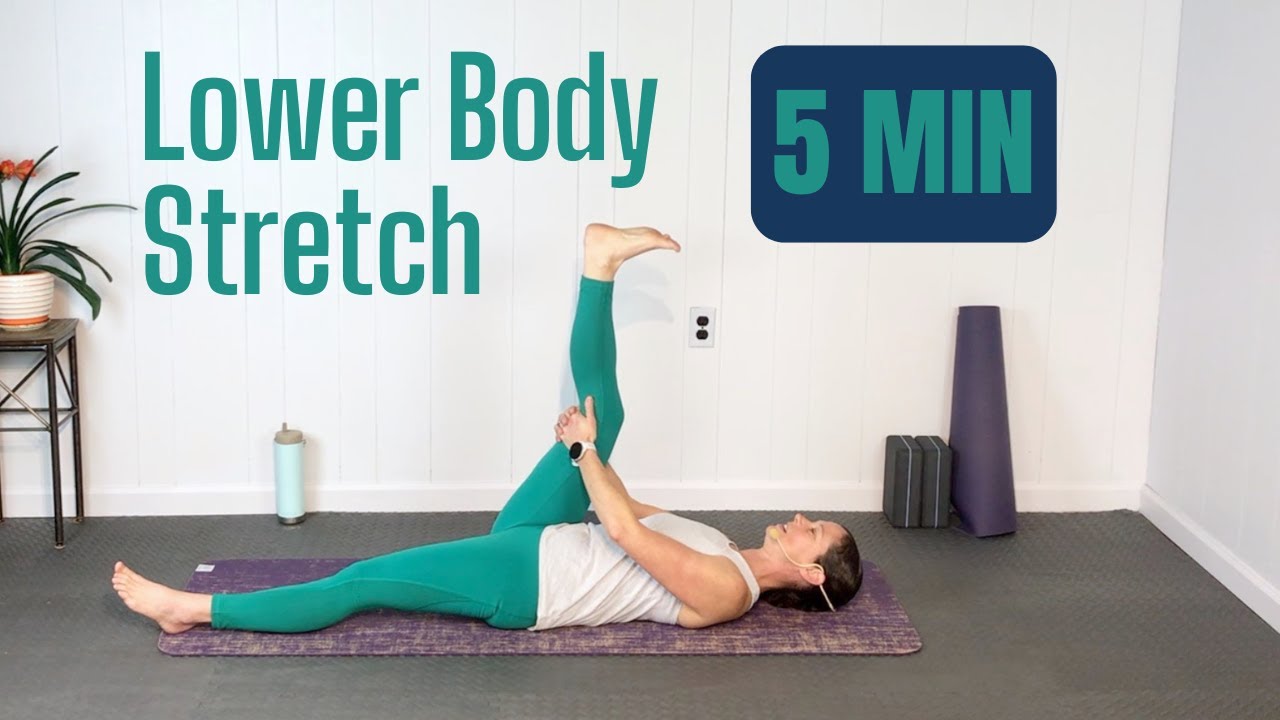 5 Minute Lower Body Stretch | Post Workout Cool Down - YouTube