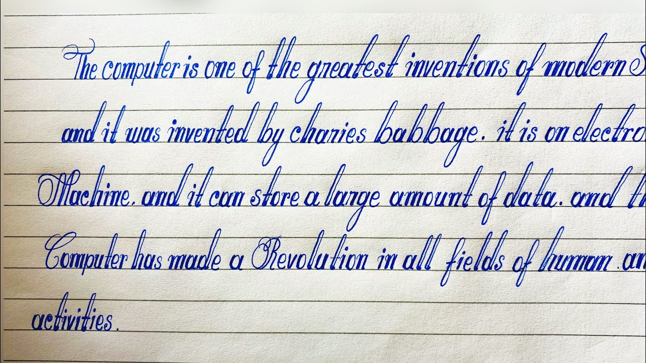 Handwriting practice | Neat and clean handwriting in English ...