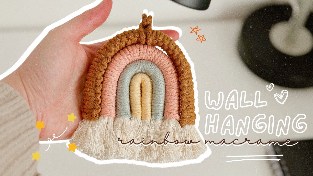 DIY Macrame Rainbow - Easy Macrame Wall Hanging - YouTube