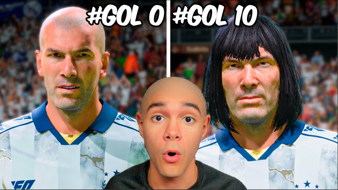 ¡CADA GOL ZIDANE TIENE MÁS PELO! - YouTube