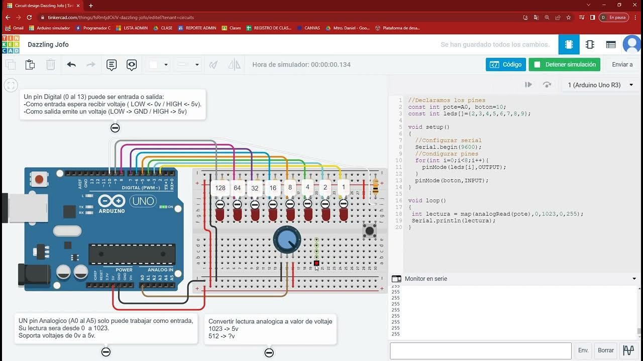 Arduino 06 numero binario - YouTube