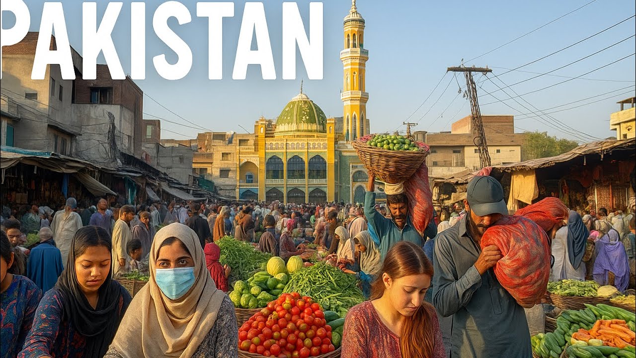 Lahore Walking Tour 2025 🇵🇰 | Vibrant Vegetable Market & Local Street ...