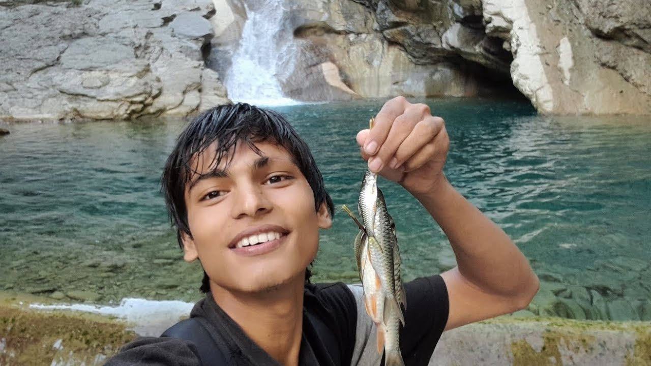 fun while hunting fish in the river🌼 🐟 #hunting #forest #village #vlog ...
