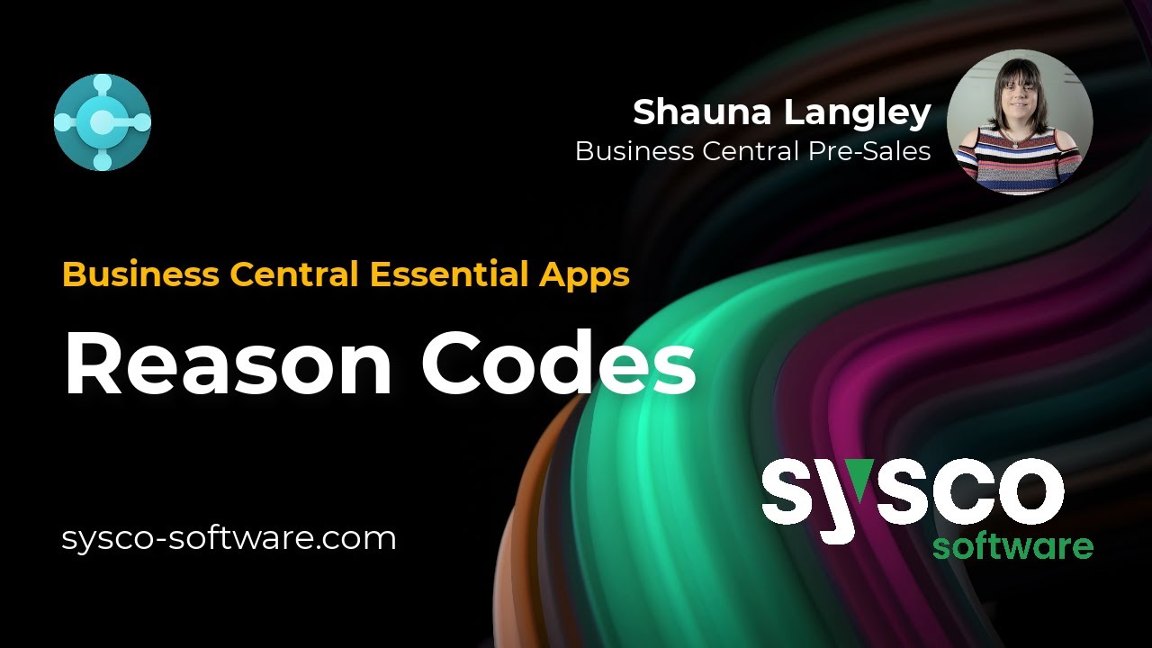 Reason Code App for Dynamics 365 Business Central - YouTube