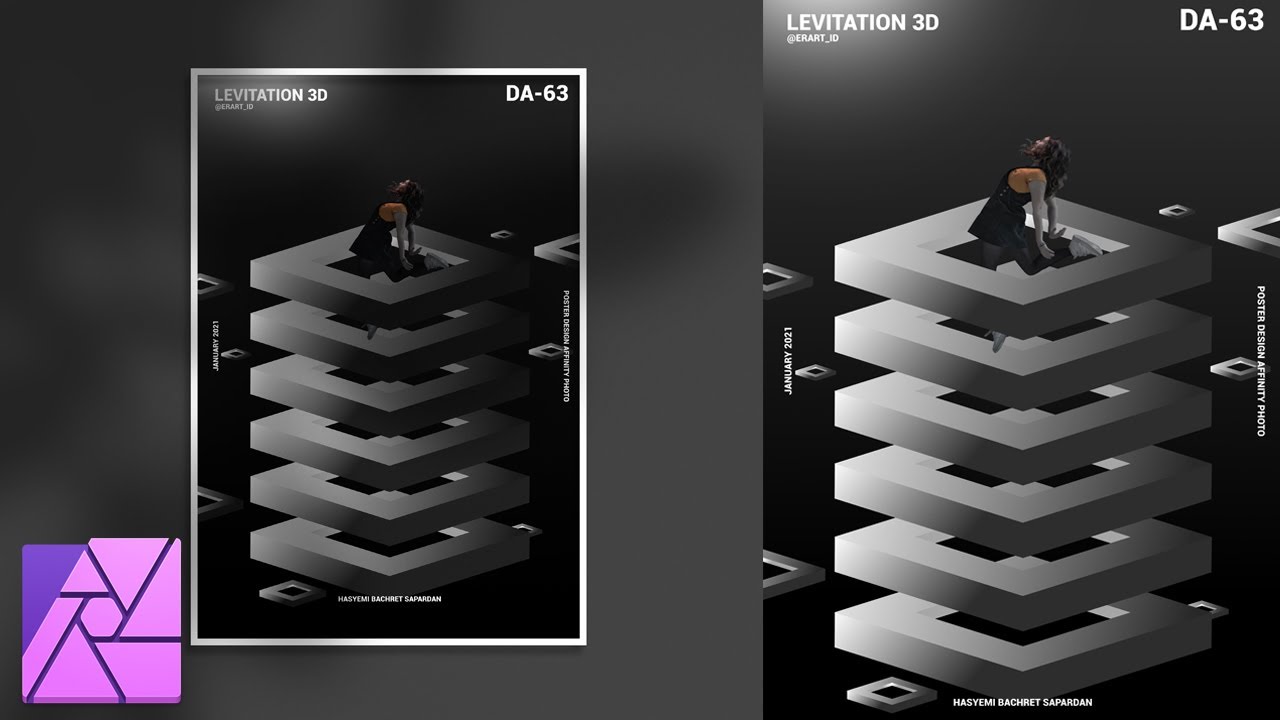 3D Levitation Poster Design - Tutorial Affinity Photo 2020 - YouTube