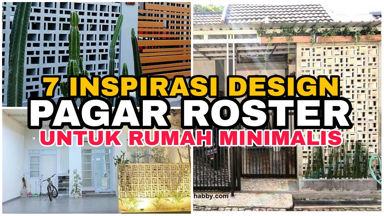 7 Inspirasi Design Pagar Roster Untuk Rumah Minimalis||Renovasi Rumah ...
