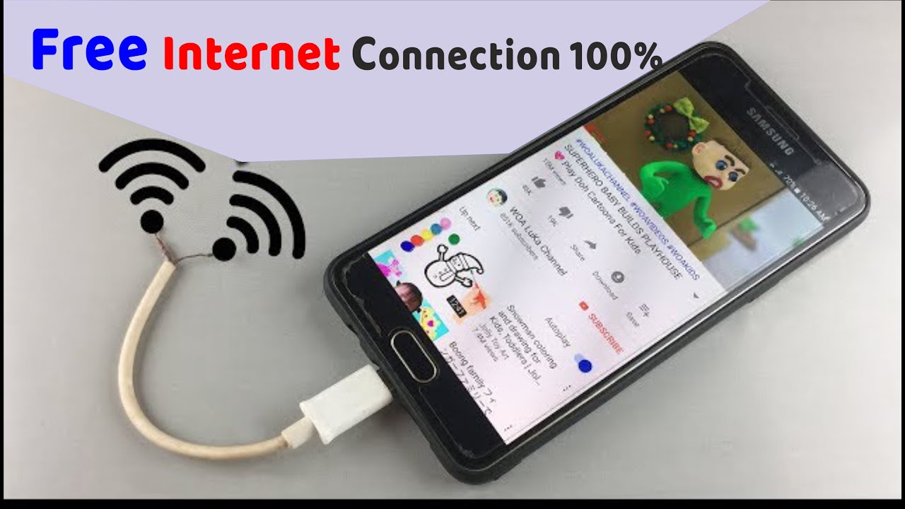 How to create free internet at home- 100% free connection - YouTube