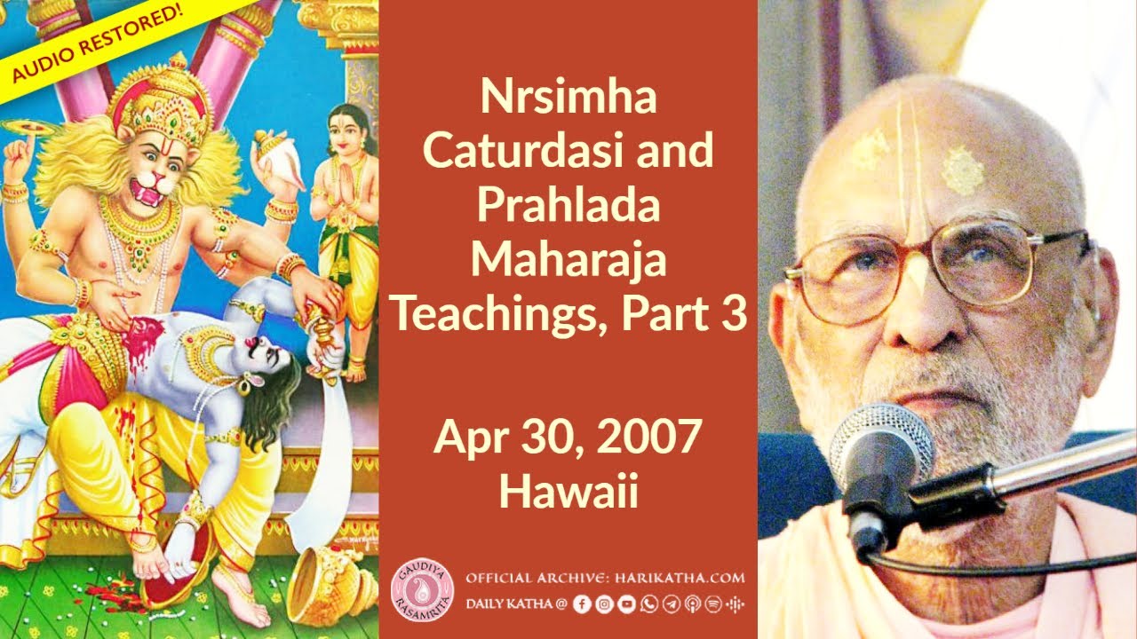 Nrsimha Caturdasi and Prahlad Maharaja Teachings, Part 3 - ENGLISH ...