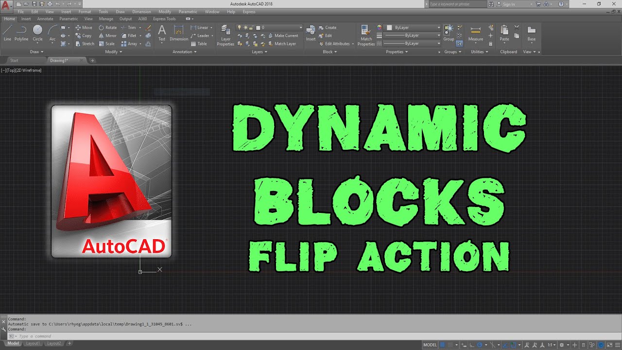 AutoCAD Dynamic Blocks - Flip Action - YouTube