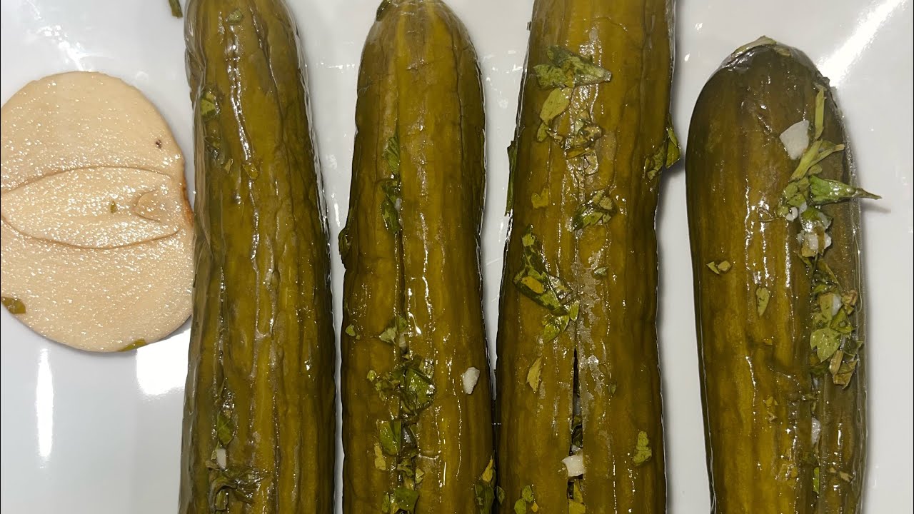 Pickled stuffed cucumber - طرشي خيار محشي #iraq#baghdad #erbil#lebanon ...