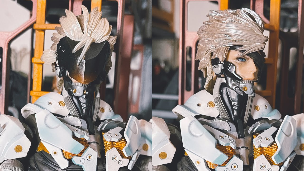 Play Arts Kai Metal Gear Rising Revengeance white RAIDEN Figure Review ...