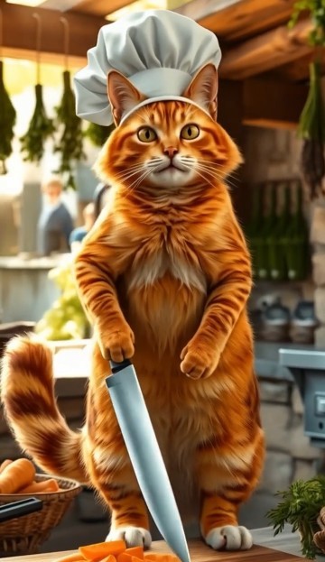 Le Chef Chat : Une Aventure Culinaires en Plein Air #cat #cuisine - YouTube