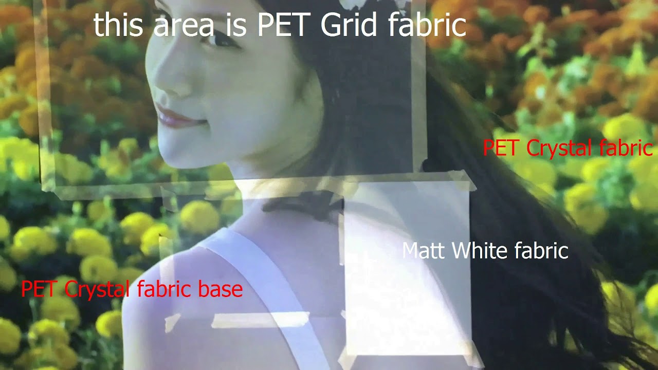 PET Grid fabric compare with PET Crystal fabric in lightroom - YouTube
