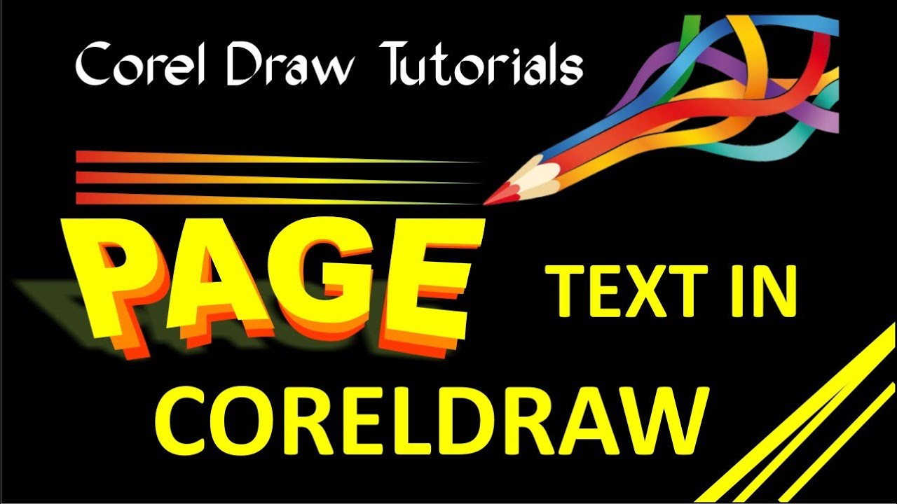 PAGE TEXT IN CORELDRAW - CORELDRAW DESIGN EXPERIMENT - YouTube