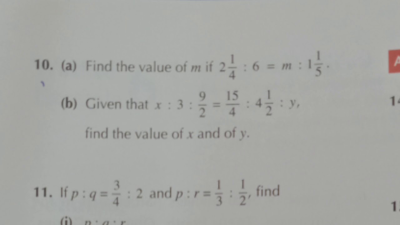 Chapter 9 RATIO Excercise 9A Q No 10 Nad 12 Maths YouTube Chapter 9 RATIO Excercise 9A Q No 10 Nad 12 Maths YouTube