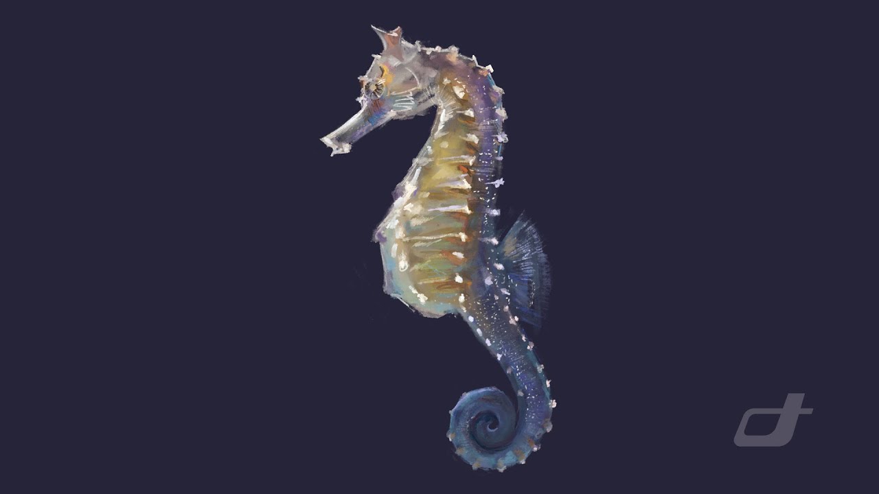 Digital Art Showcase: Creating a Seahorses Drawing on iPad with ...