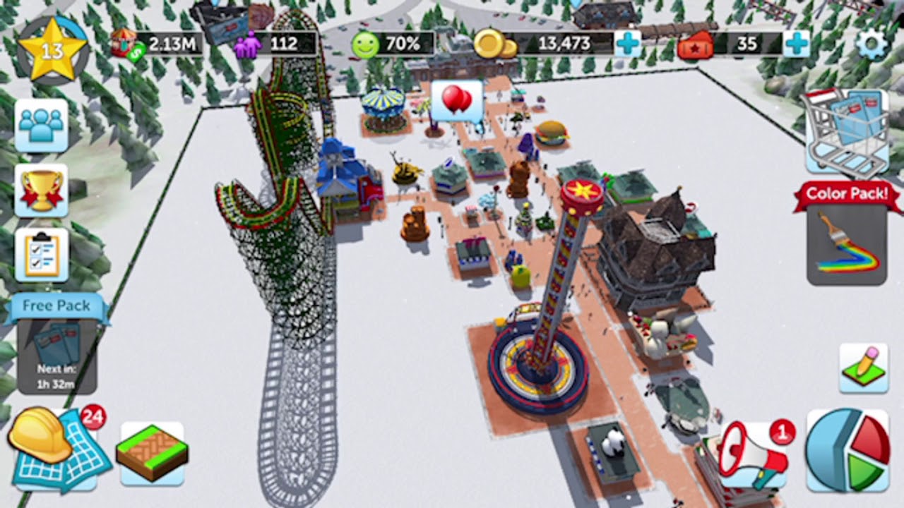 RollerCoaster Tycoon Touch on iPhone Gameplay 1 - YouTube