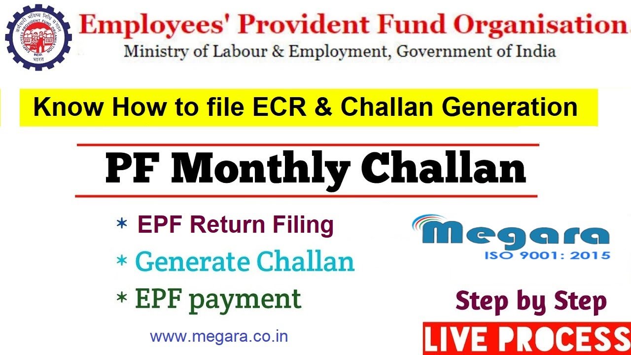 How to File Online #ECR/ #PF_Return/ #EPF Challan Generation/ #TRRN # ...