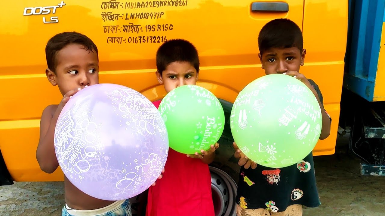 outdoor fun with Flower Balloon and learn colours for kids by | kids ...