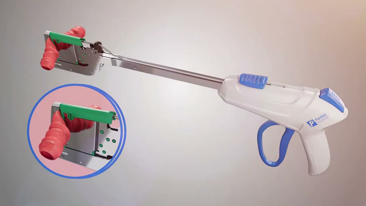 Panther Healthcare Linear Stapler with Knife CAAB 3D Video - YouTube