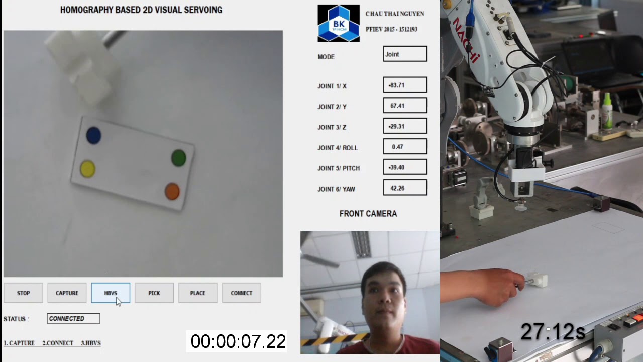 Implementation of Homography Based 2D Visual Servoing - YouTube