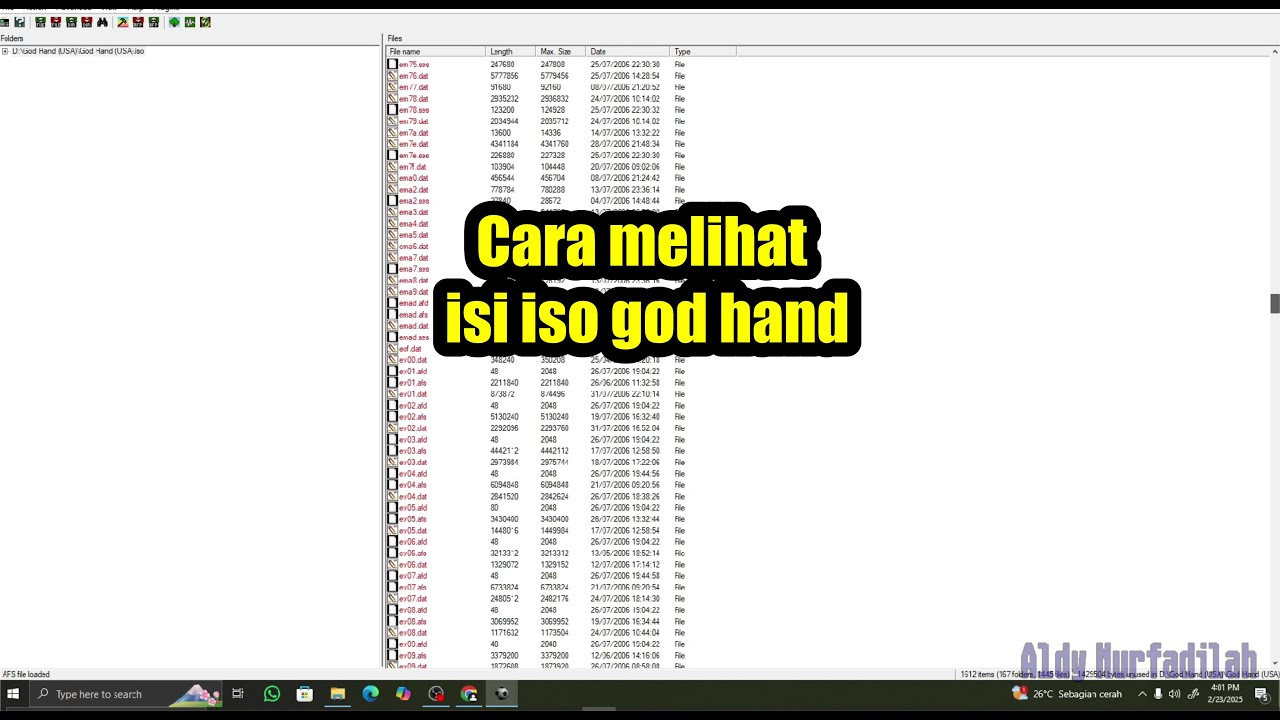 Penjelasan isi file Iso god hand. Tutorial mod godhand bagian 1 - YouTube