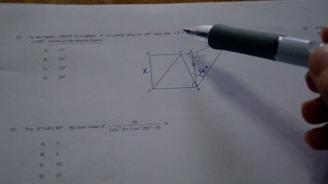 [詳解] DSE Maths (Core) Practice Paper paper 2 Q22 - YouTube