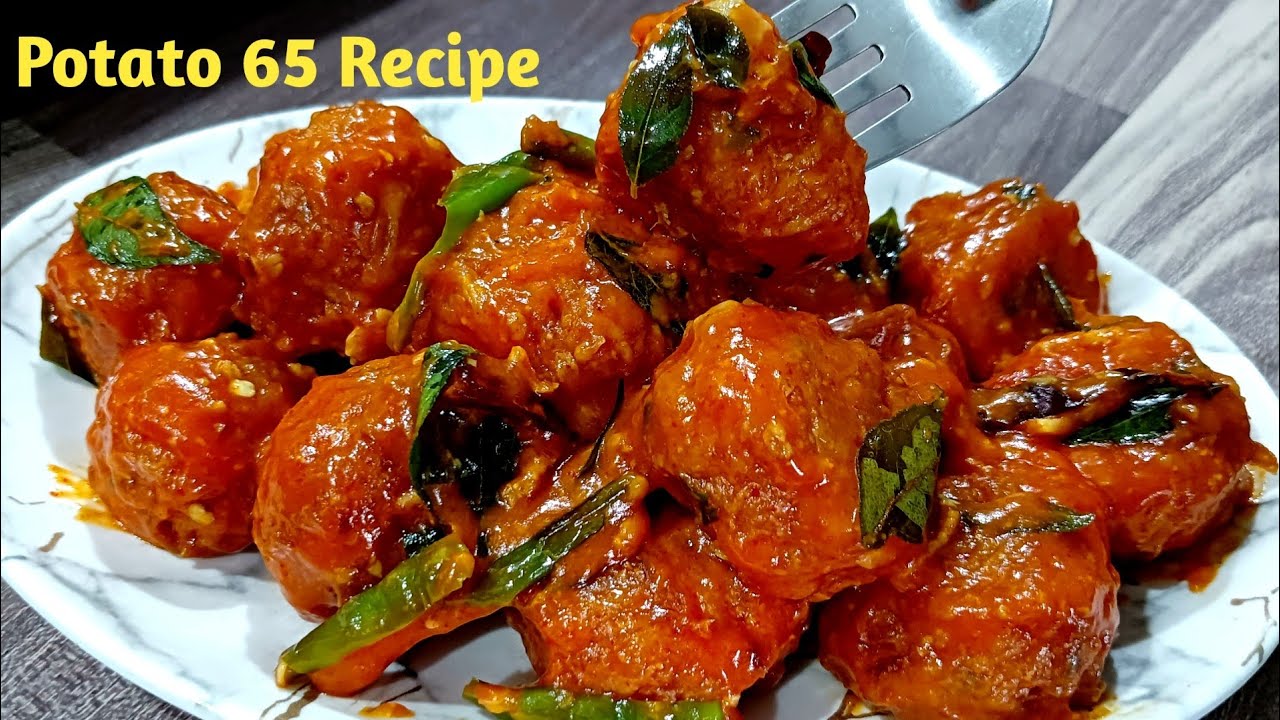 Crispy Potato 65 Recipe | Spicy South Indian Snack | Easy Aloo 65 at ...