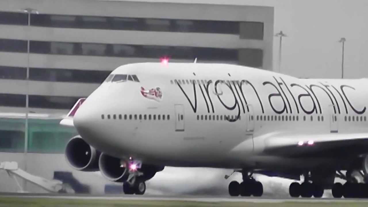 Virgin Atlantic Boeing 747-443 G-VROM 'Barbarella' arrives from Orlando ...