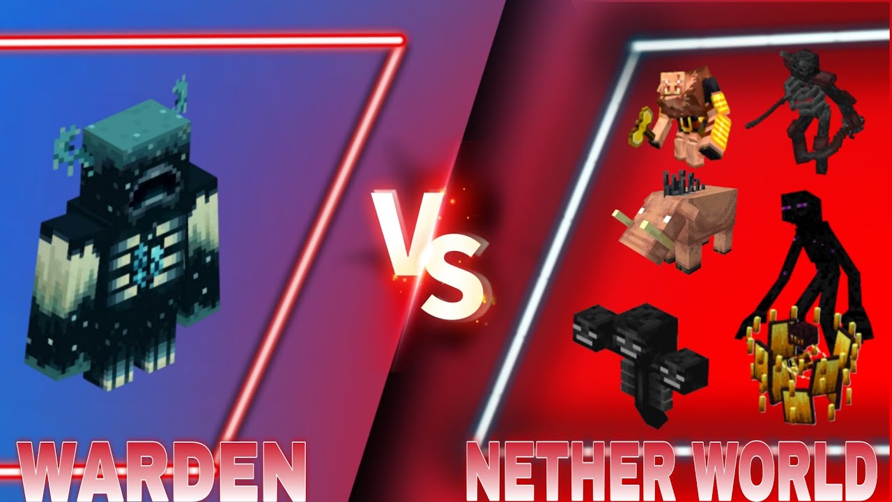 Warden vs netherworld mutant mobs| epic fight 🔥| - YouTube