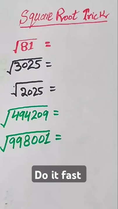 Square roots trick | square root trick solution #maths #mathkeeda #mathstricks #mathas # ...