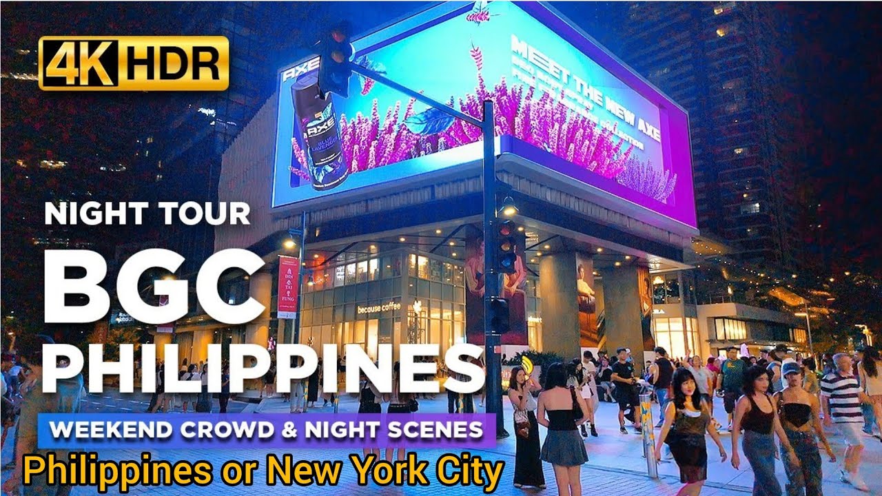 Night Walking Tour BGC Philippines Forbes Town - YouTube