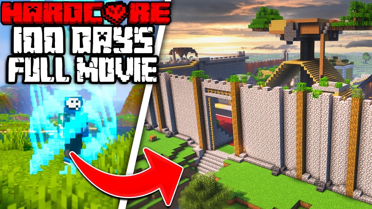 I Survived 100 Days in a 1x1 Border in Hardcore Minecraft! - YouTube