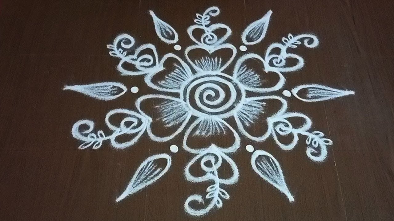 Creative Kolam Design For Beginners - YouTube