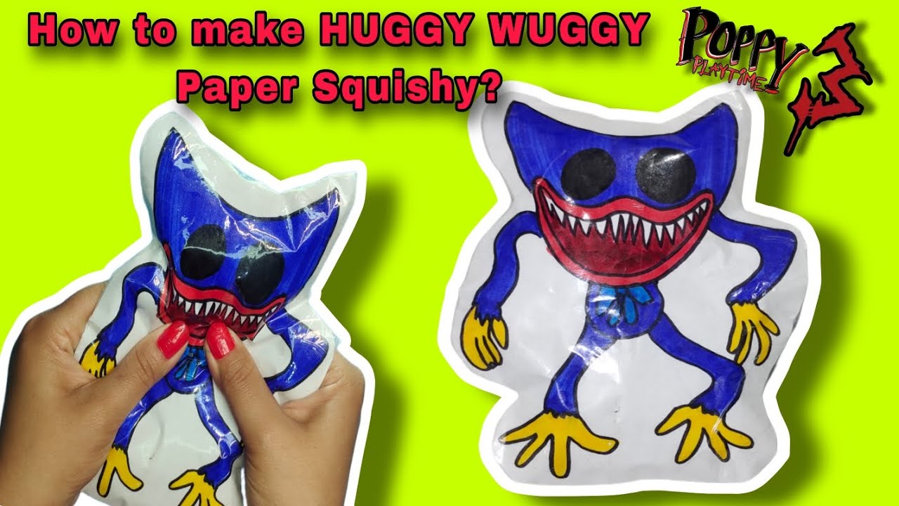 HOW TO MAKE POPPY PLAYTIME CHAPTER 3 😱 Huggy Wuggy PAPER SQUISHY😊DIY ...