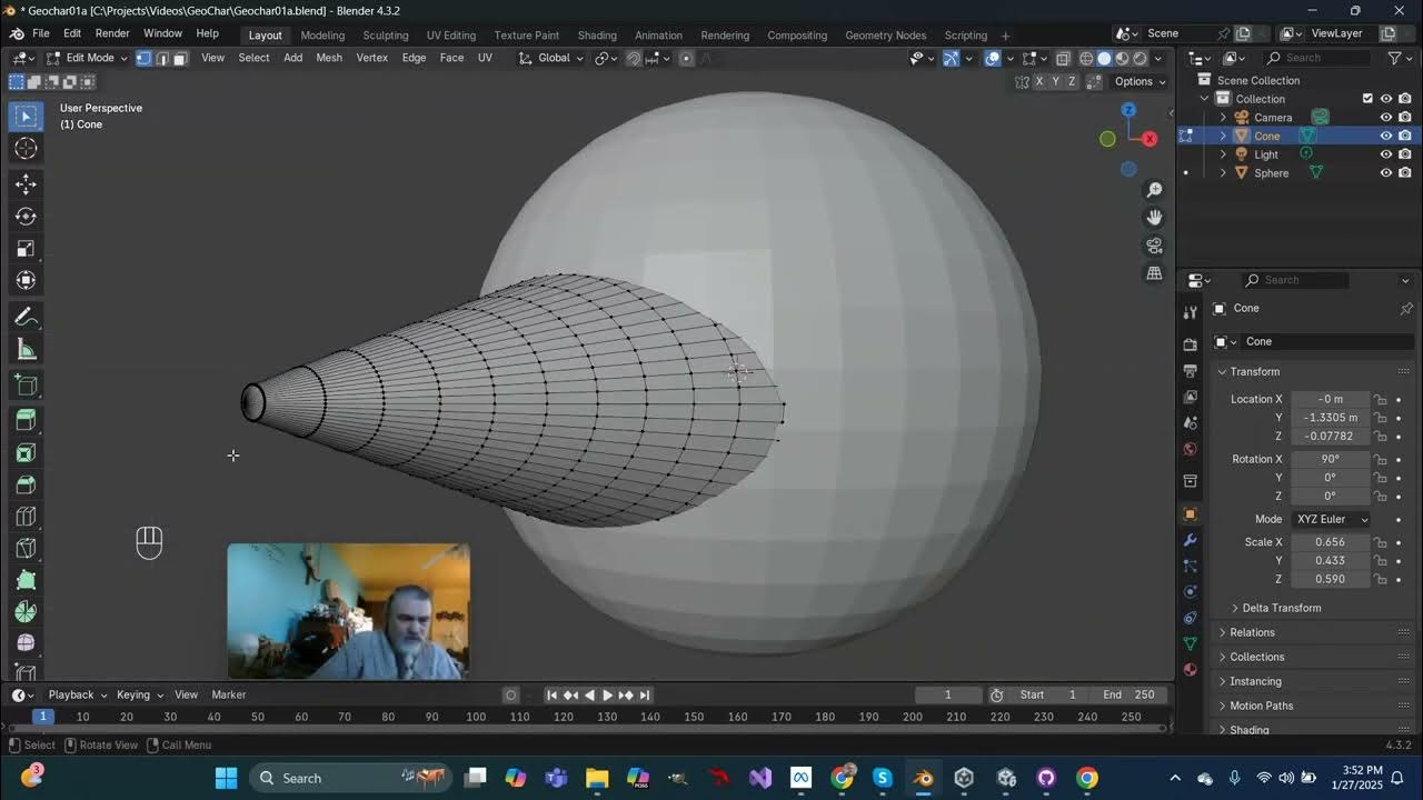 Blender Super Simple Character: Move Vertices With and Without Proportional Editing - YouTube