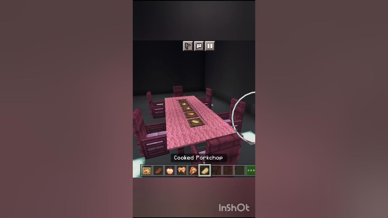 ||Dininig table || How to make dining table in minecraft #short #video ...