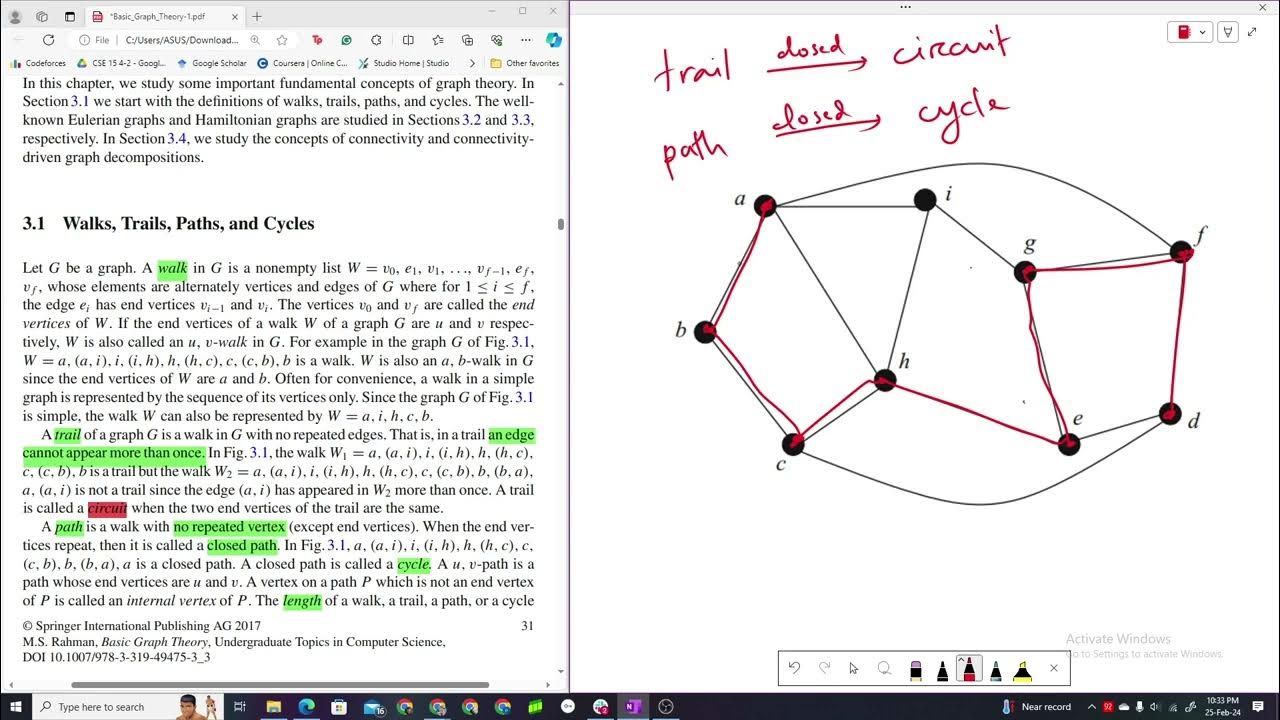 Graph Theory (6) | Walks, Trails, Paths and Cycles - YouTube