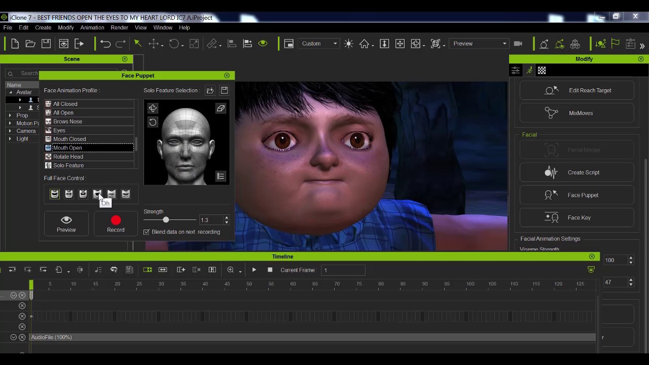 ICLONE 6 Y 7 TUTORIAL 1 - ANIMACION FACIAL, VISEME Y FACE PUPPET - YouTube