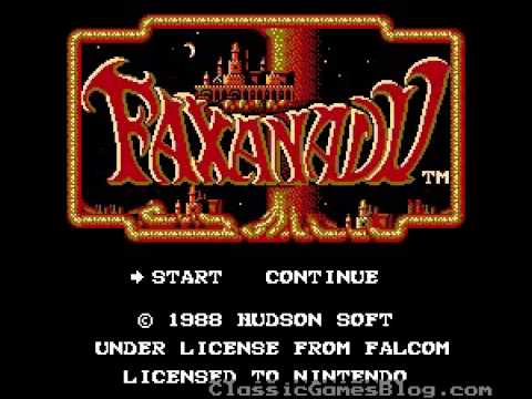 Faxanadu Opening Title Screen Intro Nintendo NES - YouTube