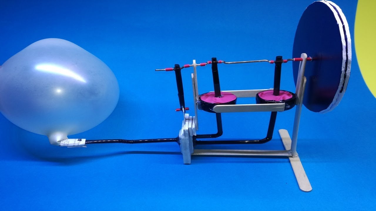 DIY Balloon Engine Homemade Air Engine - YouTube