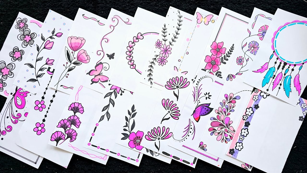 20 pink Project Border Designs / Front page for Assignment &Notebook ...