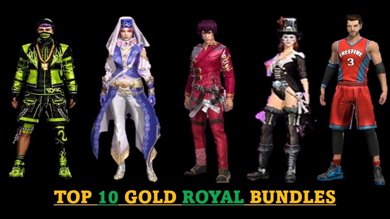 Top 10 Best Gold Royal Bundle || Free Fire - YouTube