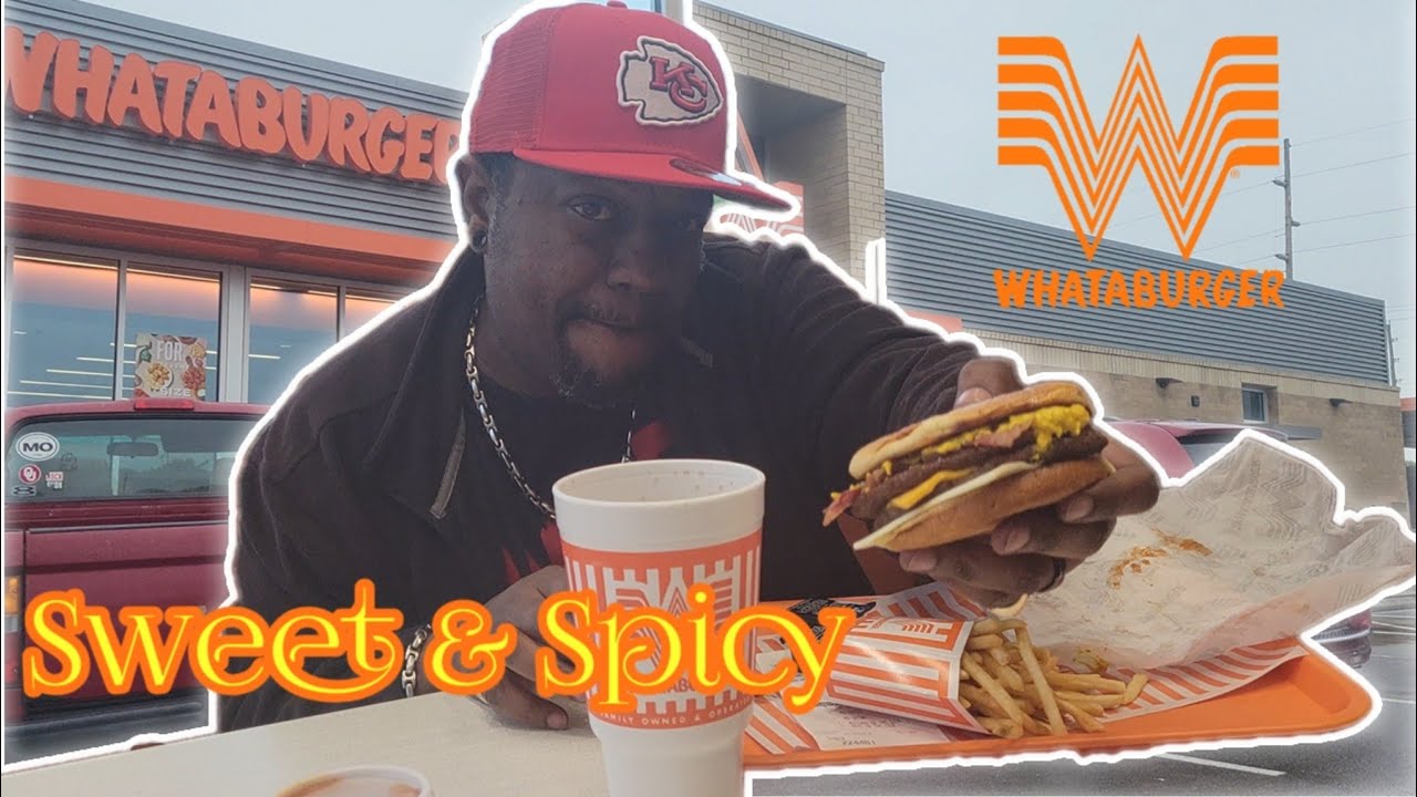 Whataburger's Sweet & Spicy Bacon Burger #wheresthefood - YouTube