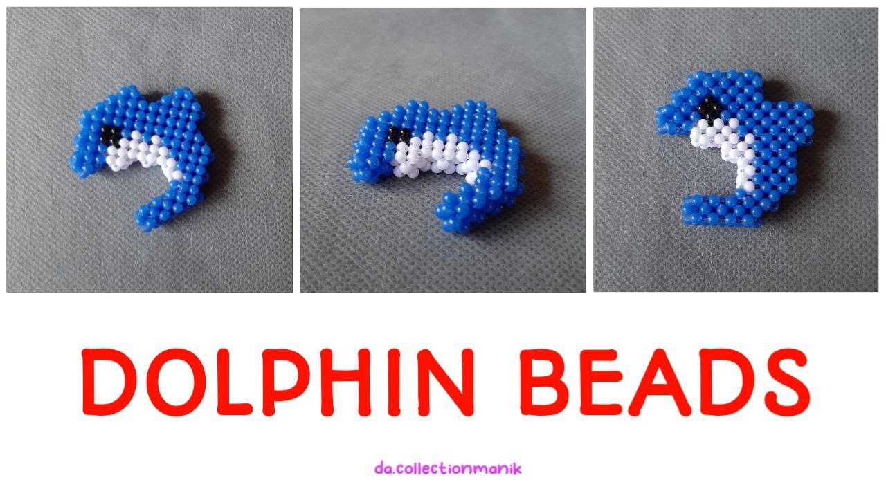 2D Dolphin Beads Tutorial // DIY BEADS // Gantungan Kunci Manik Manik ...