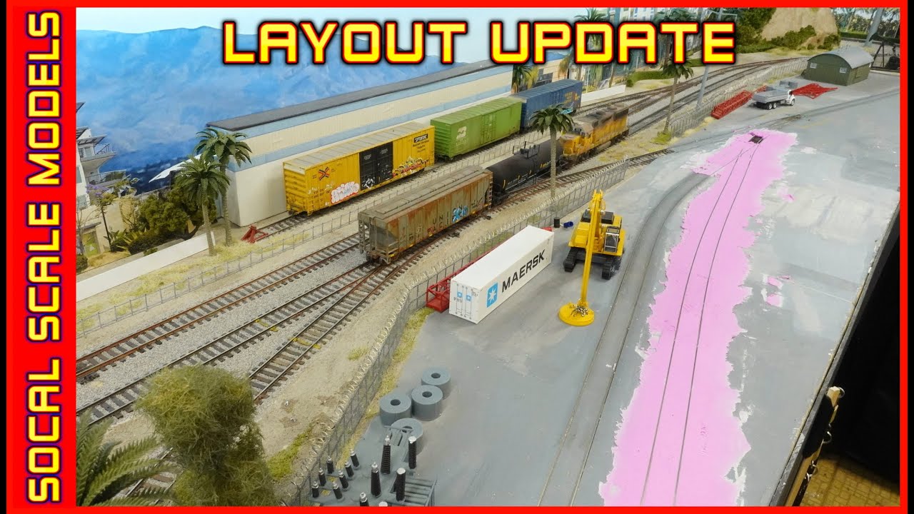 Layout Update | Paving over new track - YouTube